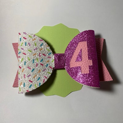 Birthday Bow Template SVG, Age Number Bow SVG, 1st 2nd 3rd PDF, Hair ...