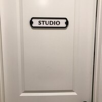 Wooden Studio Door Sign. Vintage British Railway Style. Handmade Retro ...