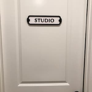 Wooden Studio Door Sign. Vintage British Railway Style. Handmade Retro ...