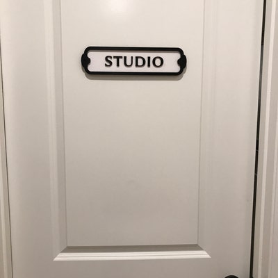 Wooden Studio Door Sign. Vintage British Railway Style. Handmade Retro ...