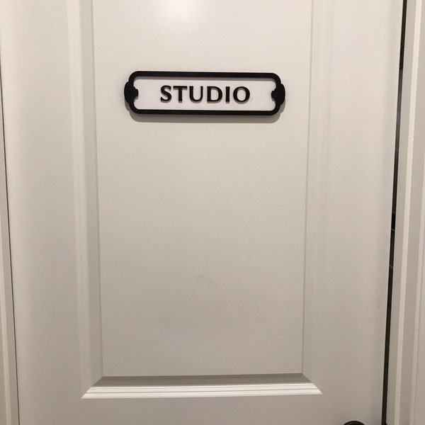 Wooden Studio Door Sign. Vintage British Railway Style. Handmade Retro ...