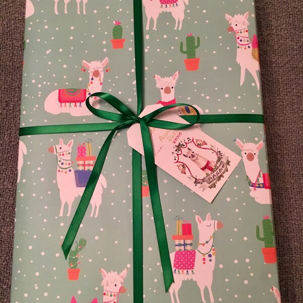 Fa La La Llama Christmas Gift Tag Set | Watercolor Gift Tag | Llama ...