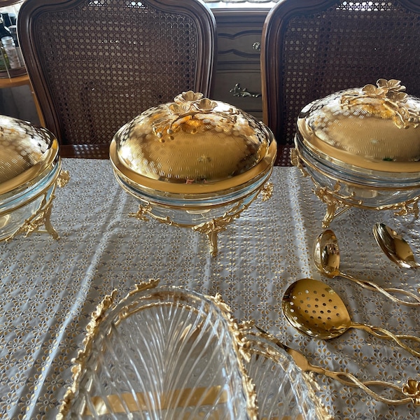 Chafing Food Warmer, Silver Plated Buffet, Gold Buffet Sets, Round ...