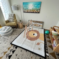 Love by Lily - Large Play Mat for Baby and Kids - 200x150cm - Rosy Sky ...
