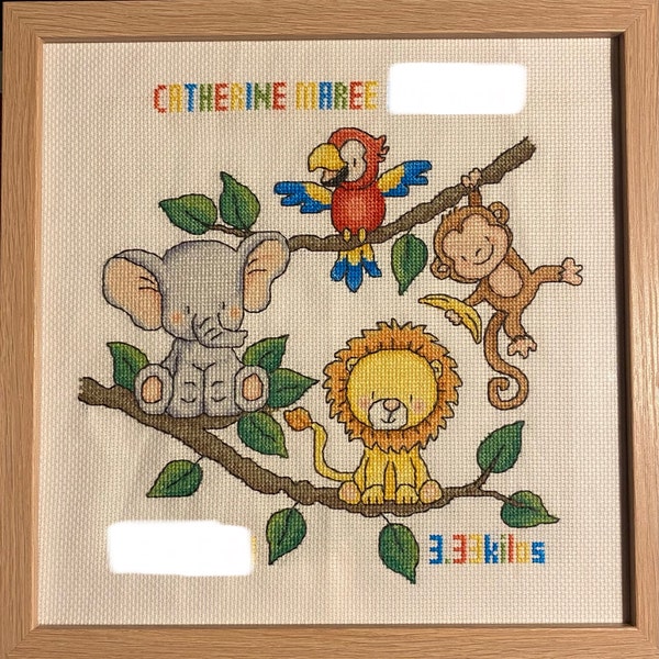 Jungle Animal Baby Sampler Cross Stitch Pattern / Lucie Heaton Cross ...