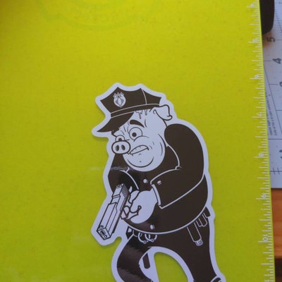 Pig Cop Protest Vinyl Graffiti Sticker Anti Police ACAB - Etsy