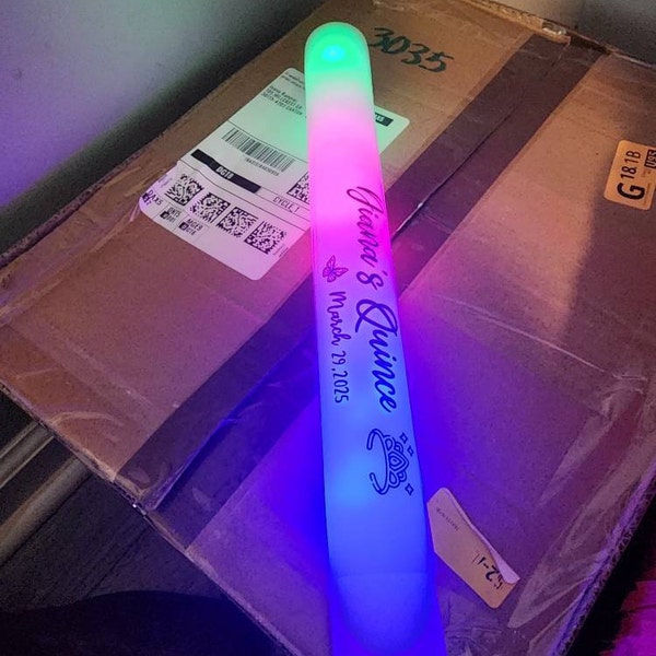 Quinceanera LED Party Foam Glow Sticks 50 Pack Multi-color 16 Inch With ...