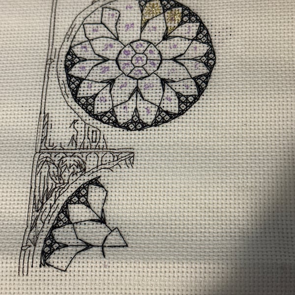 Temperature Stitch - Gothic Cathedral With Stained Windows - Modern ...