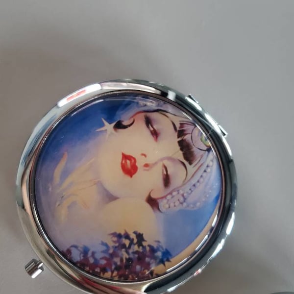 Gypsy Art Deco Moon Compact Mirror - Flapper 1920's Jazz Age Roaring ...