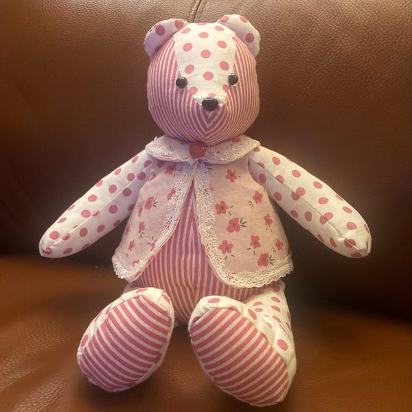 Memory Bear Patterns Video Tutorial Easy Pattern PDF Pattern Sewing Bear Pattern Simple Bear ...