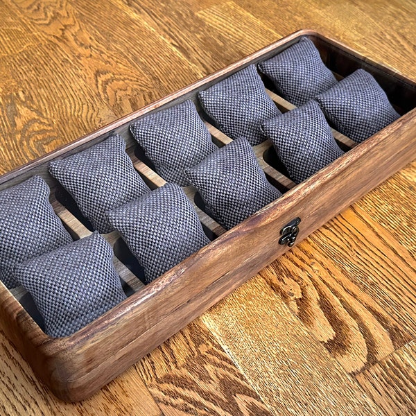 Wood Watch Box for Him Personalized Gift Watch Case, Stylish Rustic ...