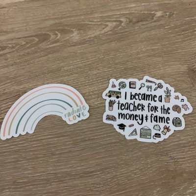 Teacher Sticker Funny Student Teacher Gifts Back to School Waterproof ...