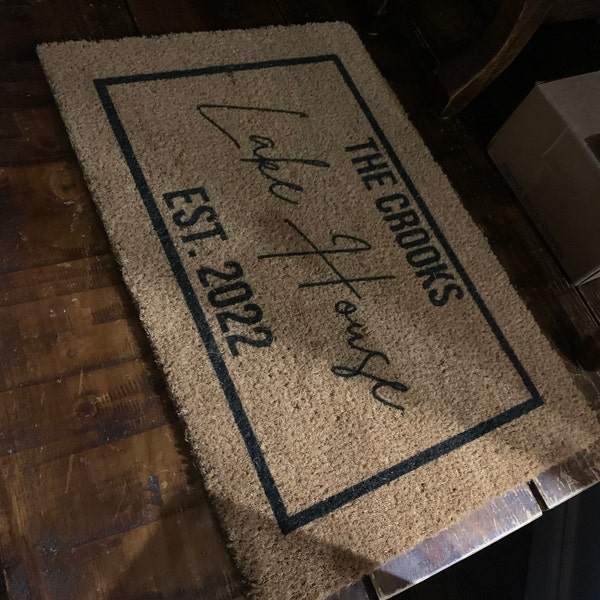 Lake House Doormat, Lakehouse Doormat, Lake Life Doormat, Custom Lake ...