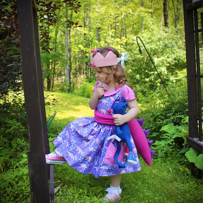 Dinosaur Dress, Girly Dino Dress, Toddler Dino Dress, Girls Dino Dress ...