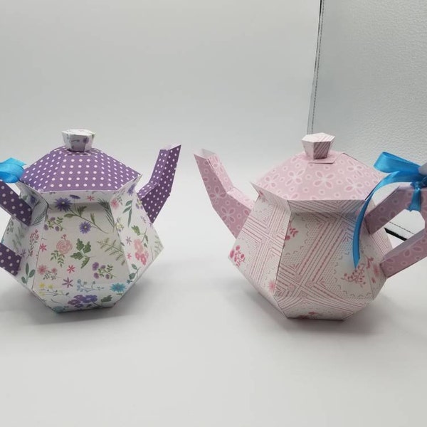 3D Teapot SVG File, 3D Paper Tea Pot SVG Cut File | Tea SVG | 3D Treat ...
