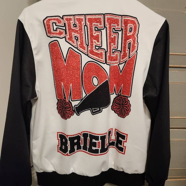 Girls Custom Cheer Bomber Jacket | Provide Your Design | Design Your ...