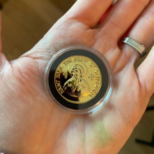 LUCKY GOLD COIN - St. Basil Vasilopita Coin for Greek Orthodox New Year ...