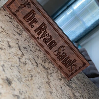 Caduceus Doctor Desk Sign Dr Gift Graduation Desk Name Plate Sign ...