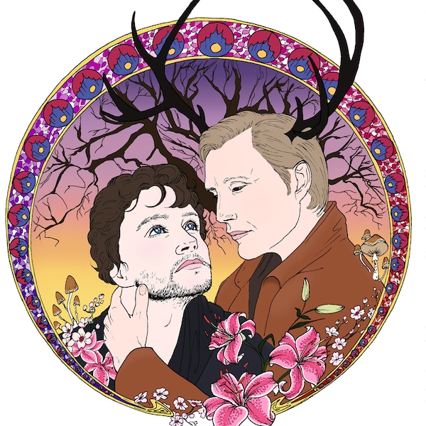 Hannibal & Will Printable PDF Coloring Pages - Etsy