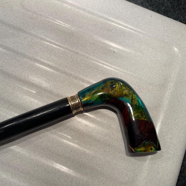 Resin Walking Cane | Antique Walking Cane | Palm Wood Walking Stick ...