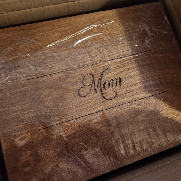 Personalized Wooden Box With Engraved Name, Custom Keepsake Box ...