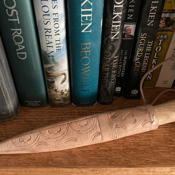 Early Medieval Eating Knife With Horn Ribbed Handle (12th - 14th ...