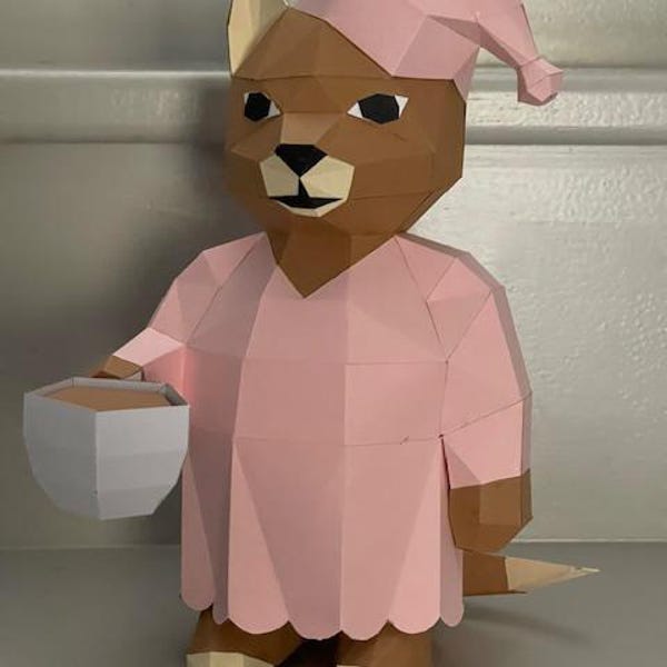 Papercraft 3d Chinese Dragon Mask PDF Digital Template, Low Poly Paper ...