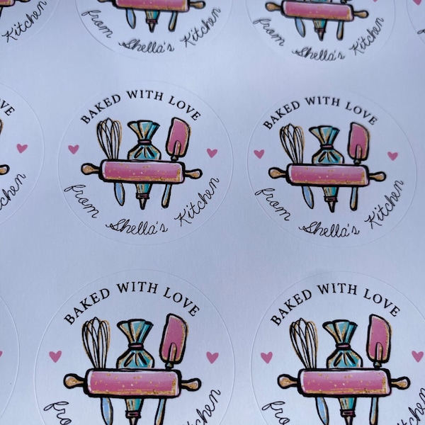 Personalized Stickers, Business Bakery Stickers, Bakery Business ...