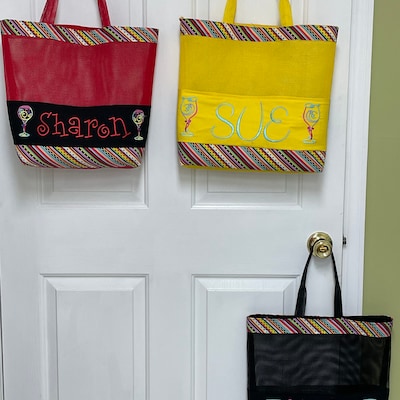 Screen Play 1, Vinyl Mesh Tote Bag Sewing Pattern, 4 Sizes From Nancy ...