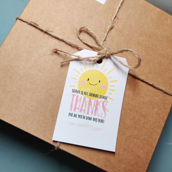 Editable Teacher Appreciation Gift Tags Sunshine Thank You Tag Schools ...