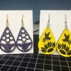 Bee Earrings Svg Dxf Png Honeycomb Earring Cut File Leather Earring ...