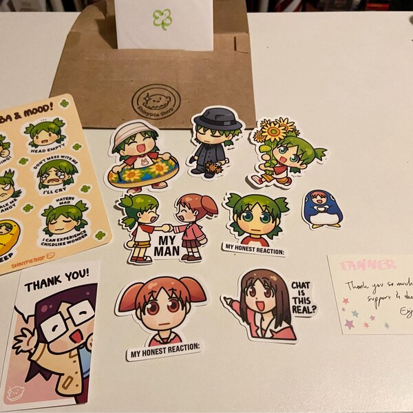 Sunflower Bouquet Yotsuba Sticker, Manga Sticker, Yotsubato Decal, Cute ...