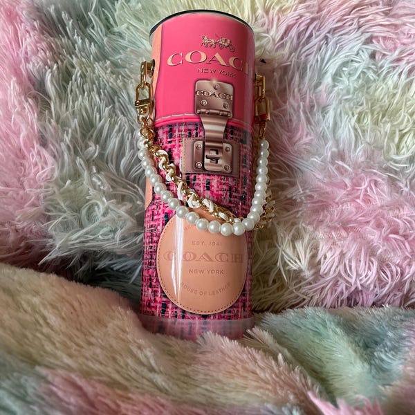 Personalized Customized Designer Bag 20oz Tumbler With or Without Chain ...