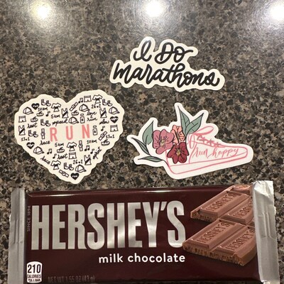 Run Sticker, Sticker for Runner, Water Bottle Sticker, Runner Sticker ...