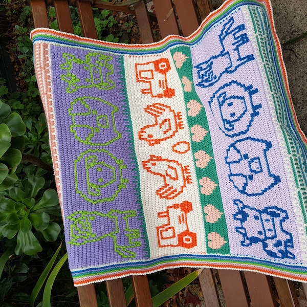 Farmfriends Overlay Mosaic Crochet Pattern - Etsy