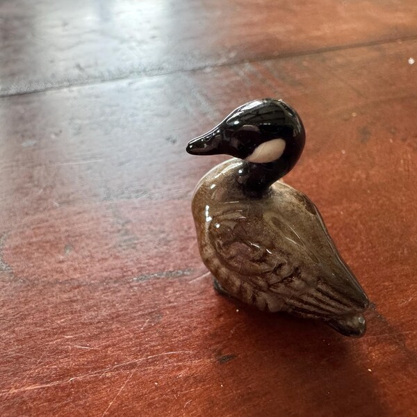 Miniature Goose Figurine. Antique Porcelain White Mother Goose ...