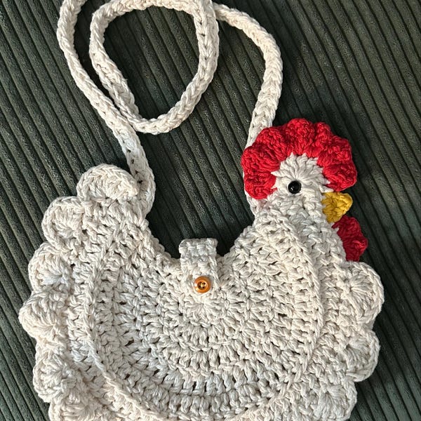 Crochet Chicken Bag Pattern Only U.S Terms - Etsy