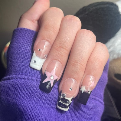 Tranquil Press on Nails With Exquisite Seashell Patterns Soothing Sea ...