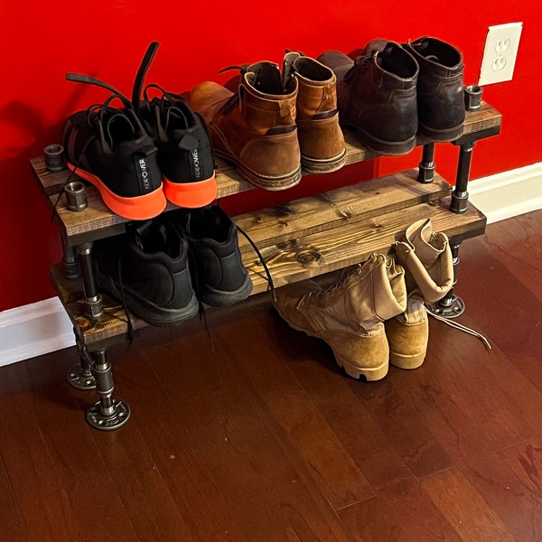 8 Depth Industrial Shoe Rack, Shoe Storage, Shoe Rack, Entryway Shoe ...