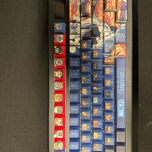 KDA All Out Seraphine - Seraphine Superstar Lol Series Keycap Set, 127 Keys PBT for Mechanical ...