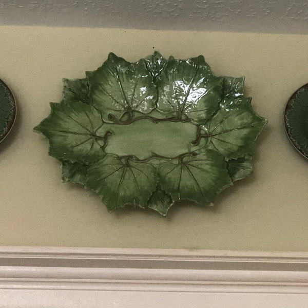 Vintage Woburn Studio Pottery 1970s Ruffle Edged Turquoise and Black ...