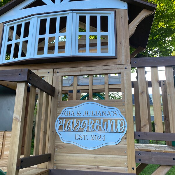 Personalized Playhouse Sign, Custom Name Metal Sign, Treehouse Sign ...