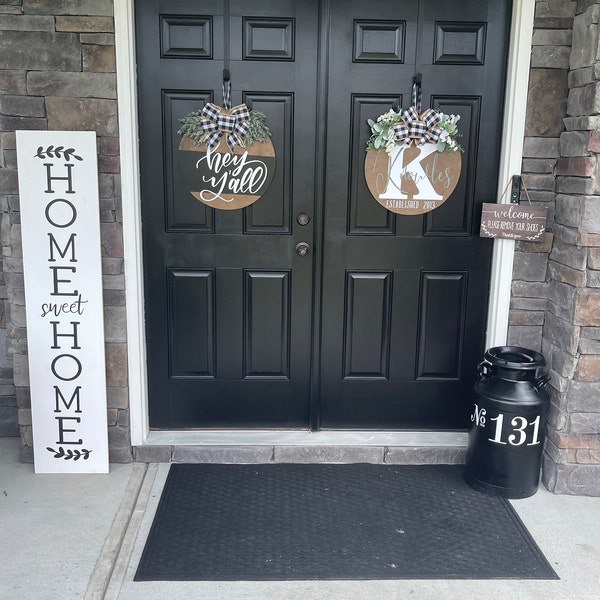 Front Door Number Decal Vinyl Number Door Decal Custom House Number ...