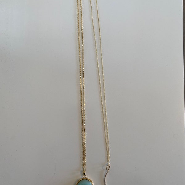 14k Solid Yellow Gold High Polish Cable Link Pendant Necklace Chain ...