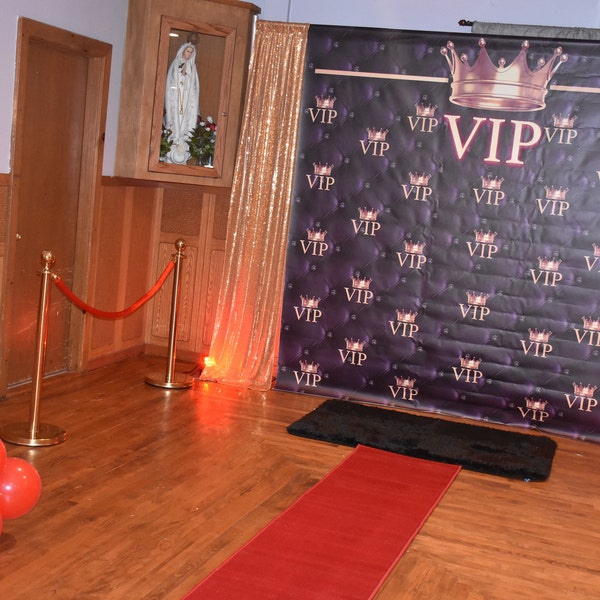 VIP Backdrop - VIP Vinyl Backdrop - Hollywood Party Backrop - Etsy