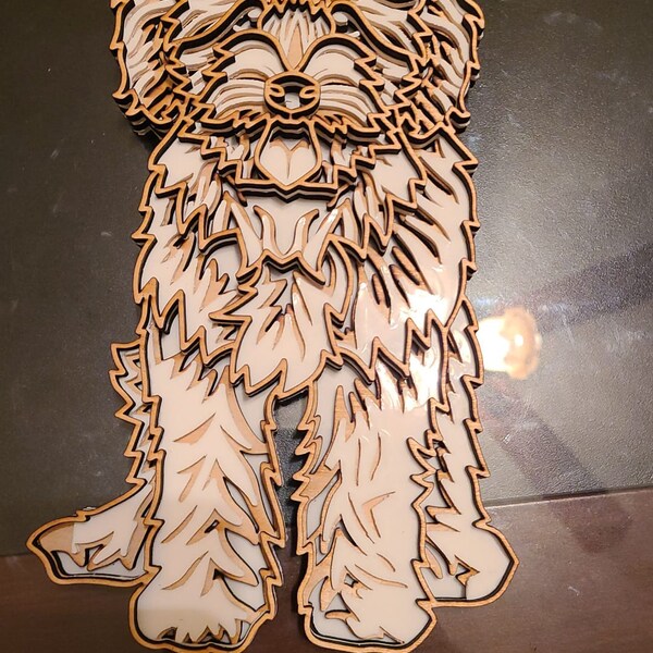 3D Goldendoodle Multilayer Dog Svg/ Goldendoodle Cut File/ 3D Layer ...