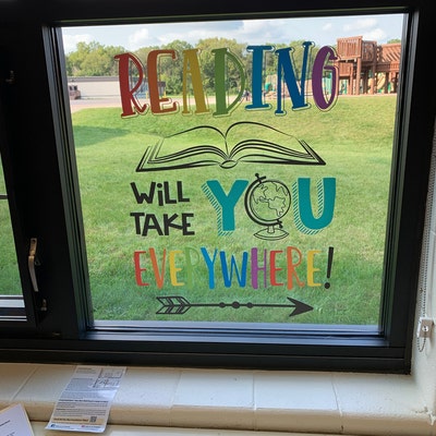 Reading Will Take You Everywhere Wall Decal Classroom Vinyl Library ...