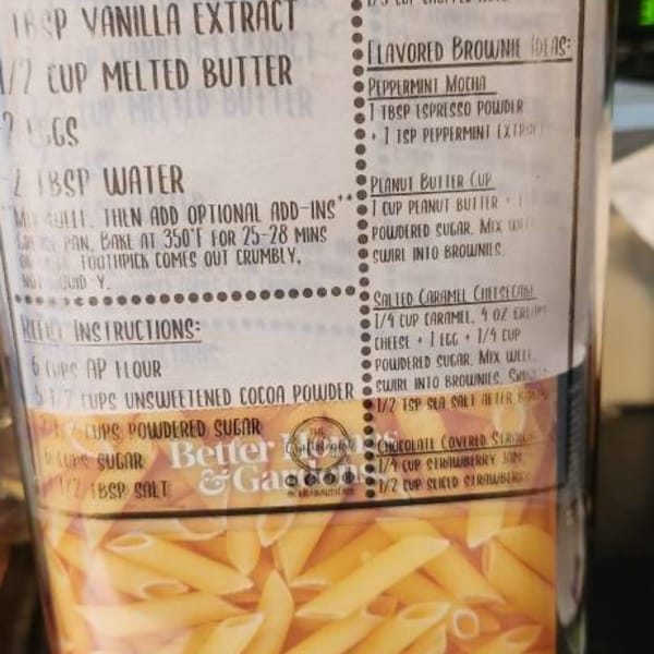 LABELS ONLY - Brownie Mix Pantry Label Decals for Your Own Containers ...