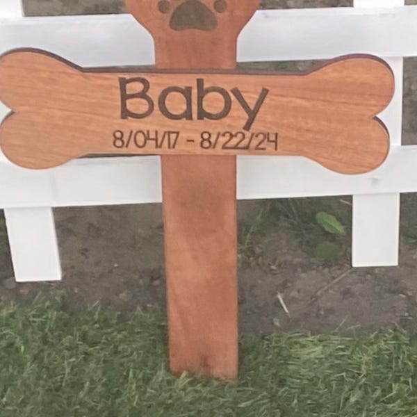Dog Memorial Cross - Etsy