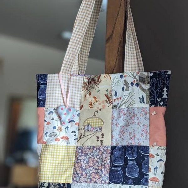 Patchwork Tote Quilted BAG PATTERN. PDF Instant Download - Etsy